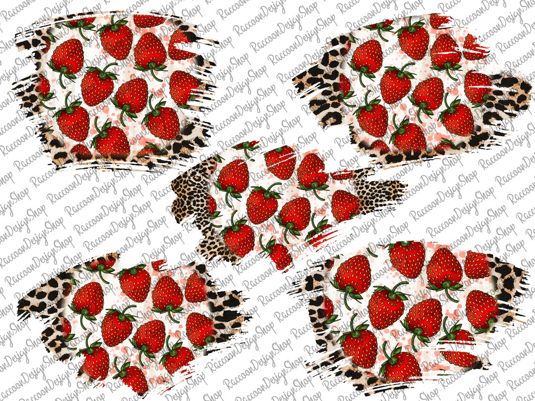 Strawberry PNG Patch Bundle Sublimation Design, Strawberry Patches ...