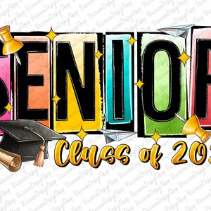 Senior 2025 PNG, Retro Graduation PNG, Sublimation Design, Digital ...