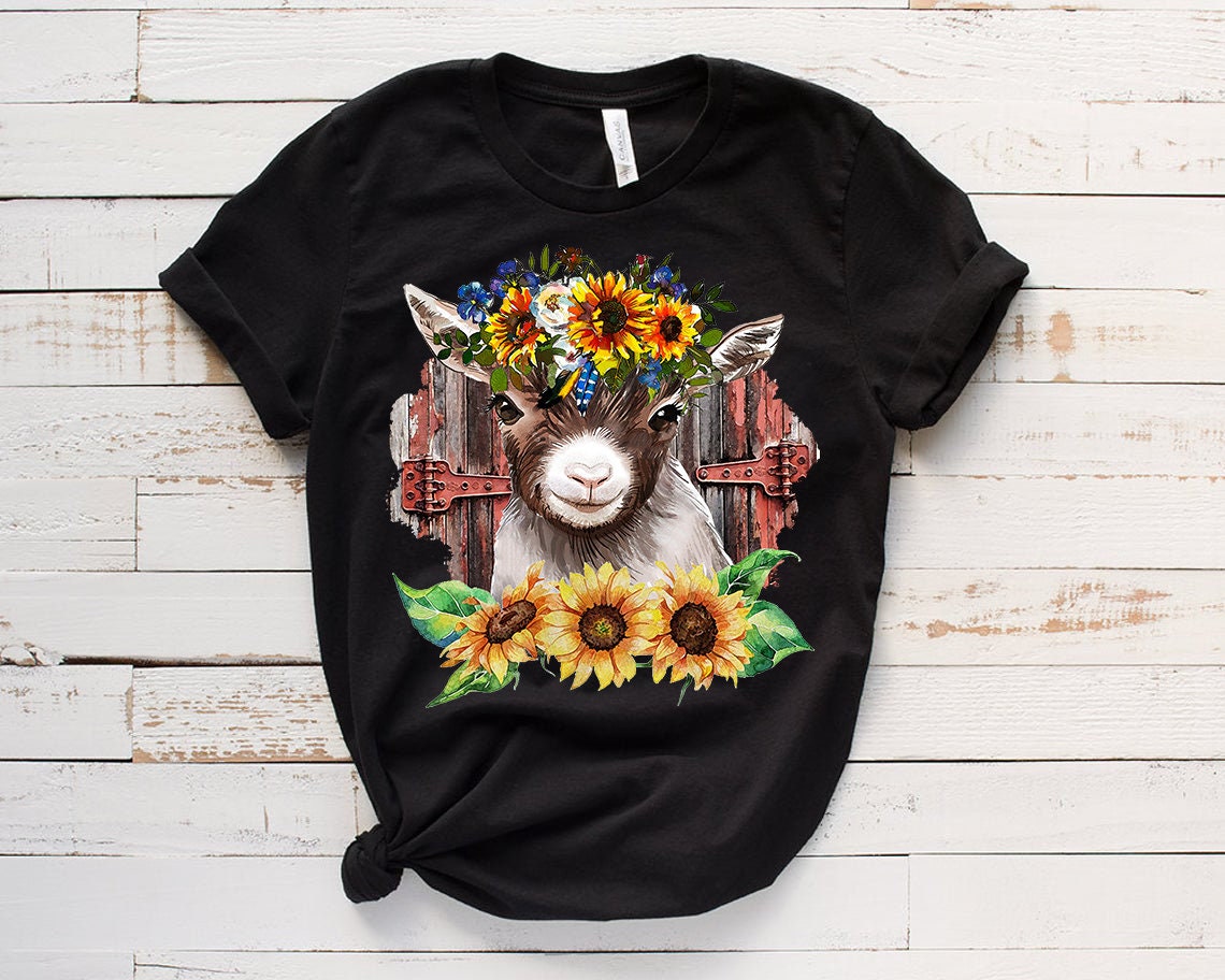 Sunflower Goat Png, Watercolor Goat PNG, Instant Download, Sublimation ...