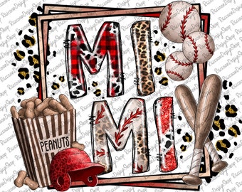 Baseball Mimi, Baseball Clipart, Transparent PNG File for Sublimation ...