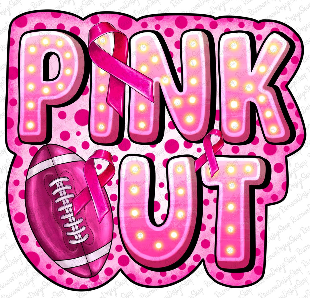 Football Pink Out Png, Breast Cancer Football Png, Breast Cancer ...