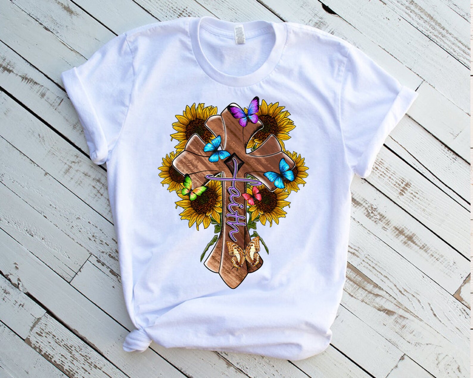 Faith Sunflower Png, Christian Png, Christian T-shirt Png, Jesus Lover ...