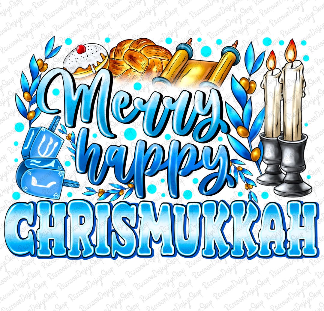 Merry Happy Chrismukkah Png Sublimation Design,hannukah Christmas Png ...