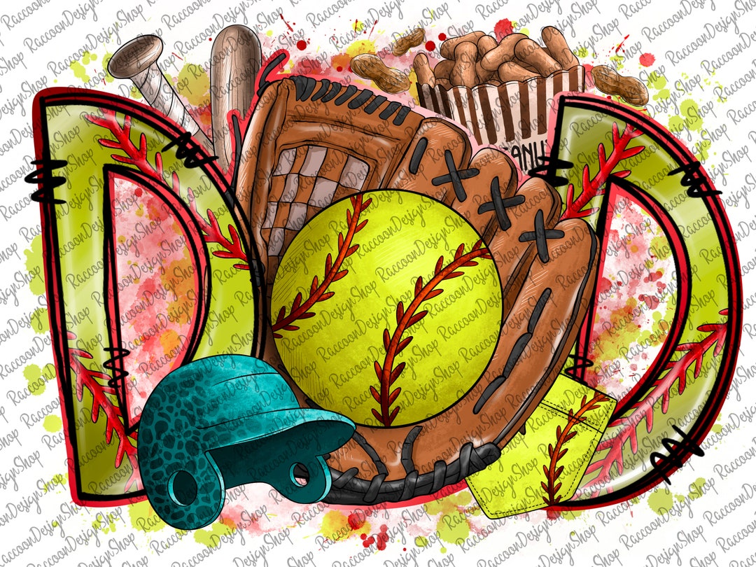 Softball Dad, Baseball Clipart, Transparent PNG File for Sublimation ...