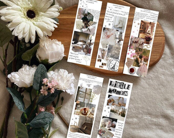 Little Women Collage Bookmarks, March Sisters Bookmark, Bookmark Set ...
