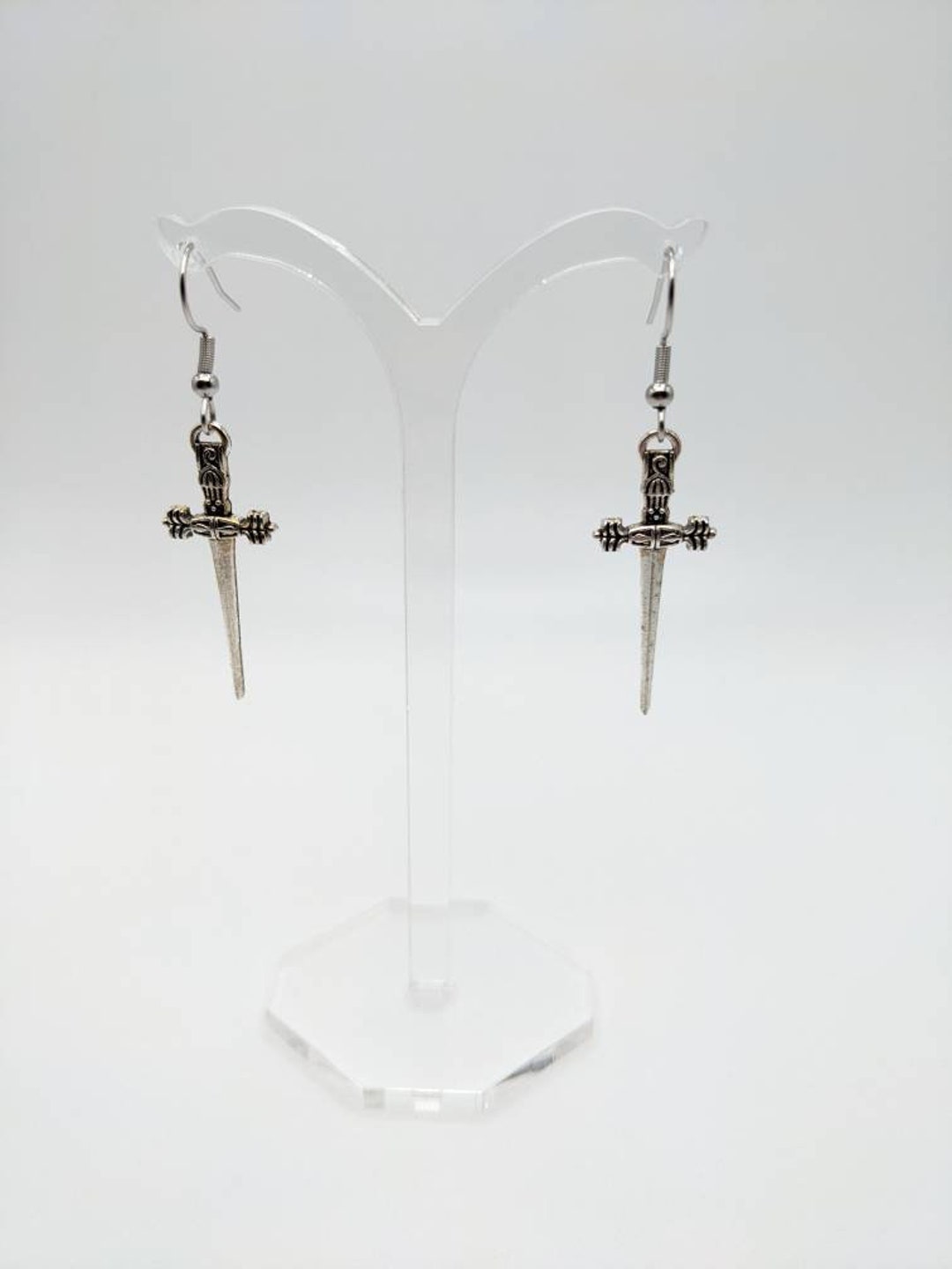 Dagger Sword Dangling Earrings Weapon Jewelry Charms Handmade Charm ...