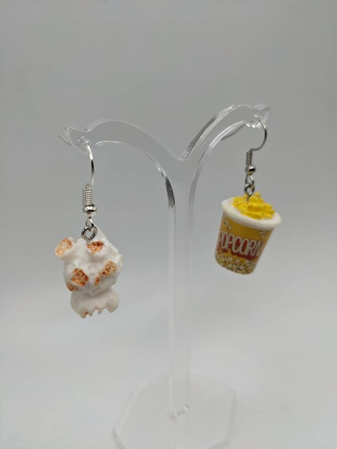 Popcorn and Popcorn Buckets Food Charm Earrings - Funny Acrylic Movie ...