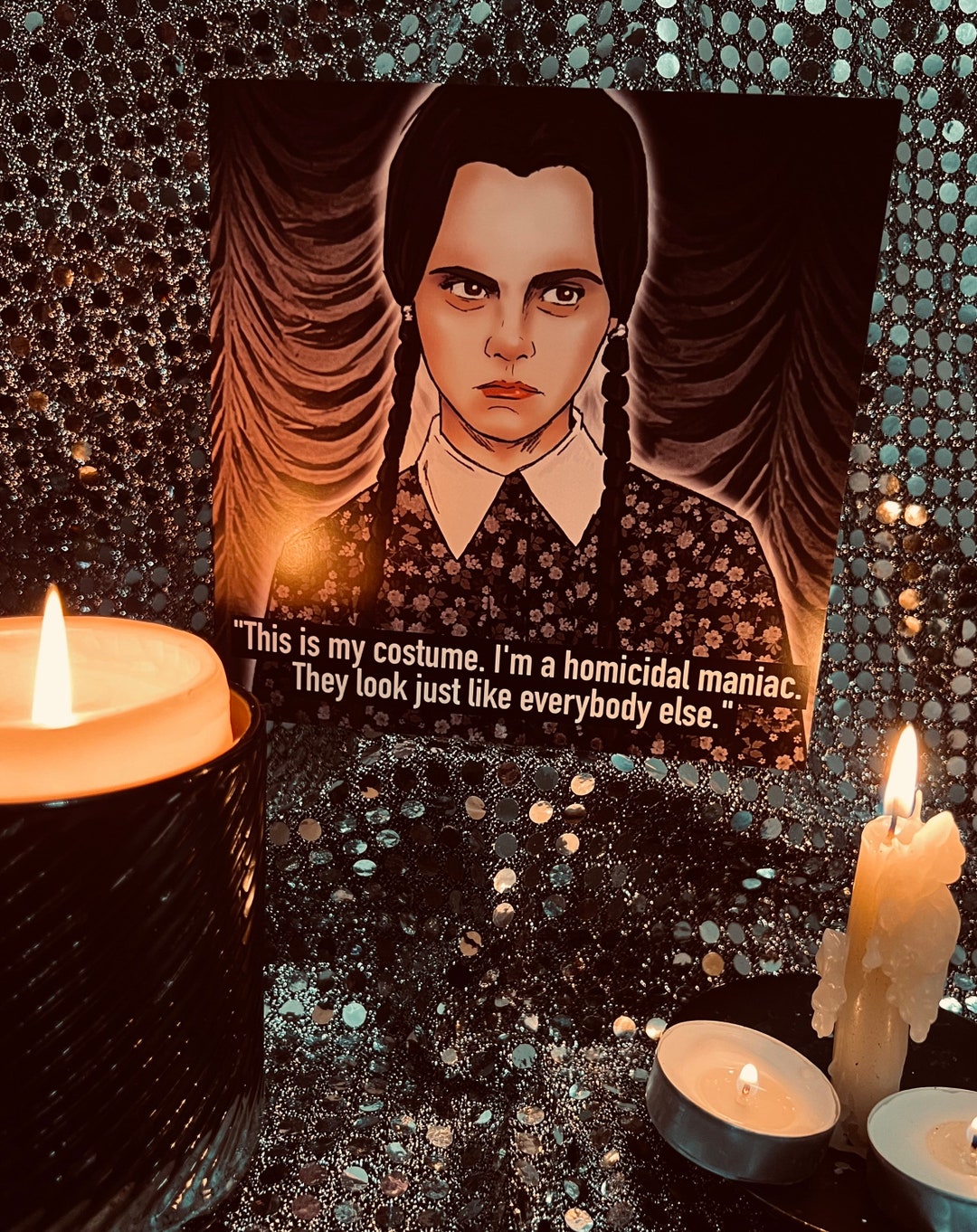 Wednesday Addams from The Addams Family Gay Icons limited - Etsy Polska