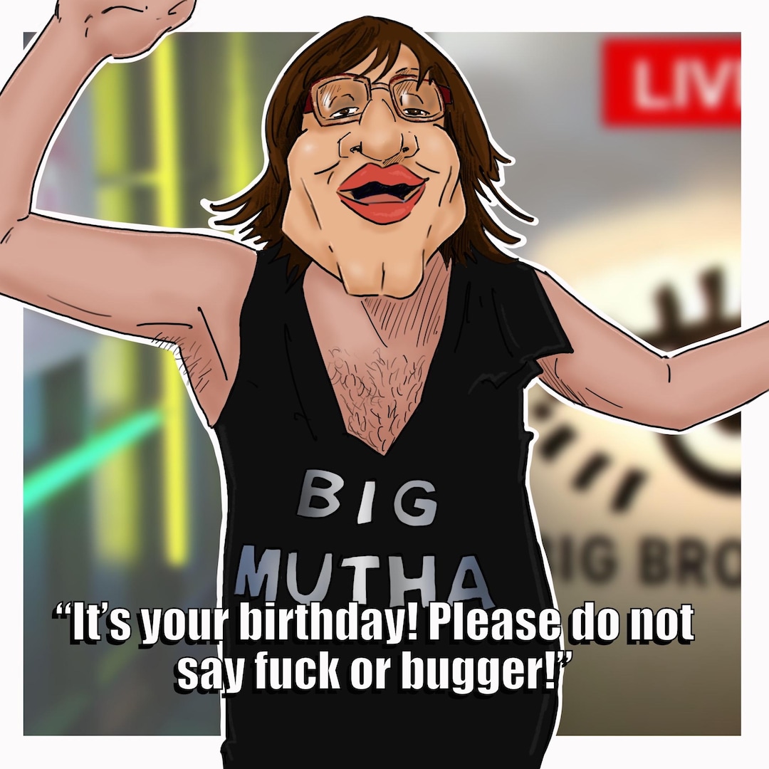 Davina Mccall Bo Selecta CBB Celebrity Big Brother - Gay Icons Greeting ...