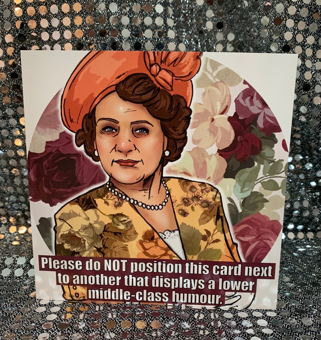 Hyacinth Bucket From Keeping up Appearances - Blank Greeting Card - Etsy