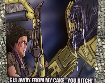 Alien Birthday Card | Etsy