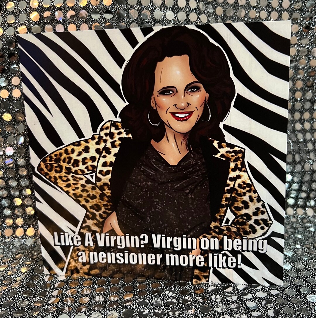 Lesley Joseph as Dorien Green in Birds of a Feather BBC Comedy Tv Show - Gay Icons- Blank ...