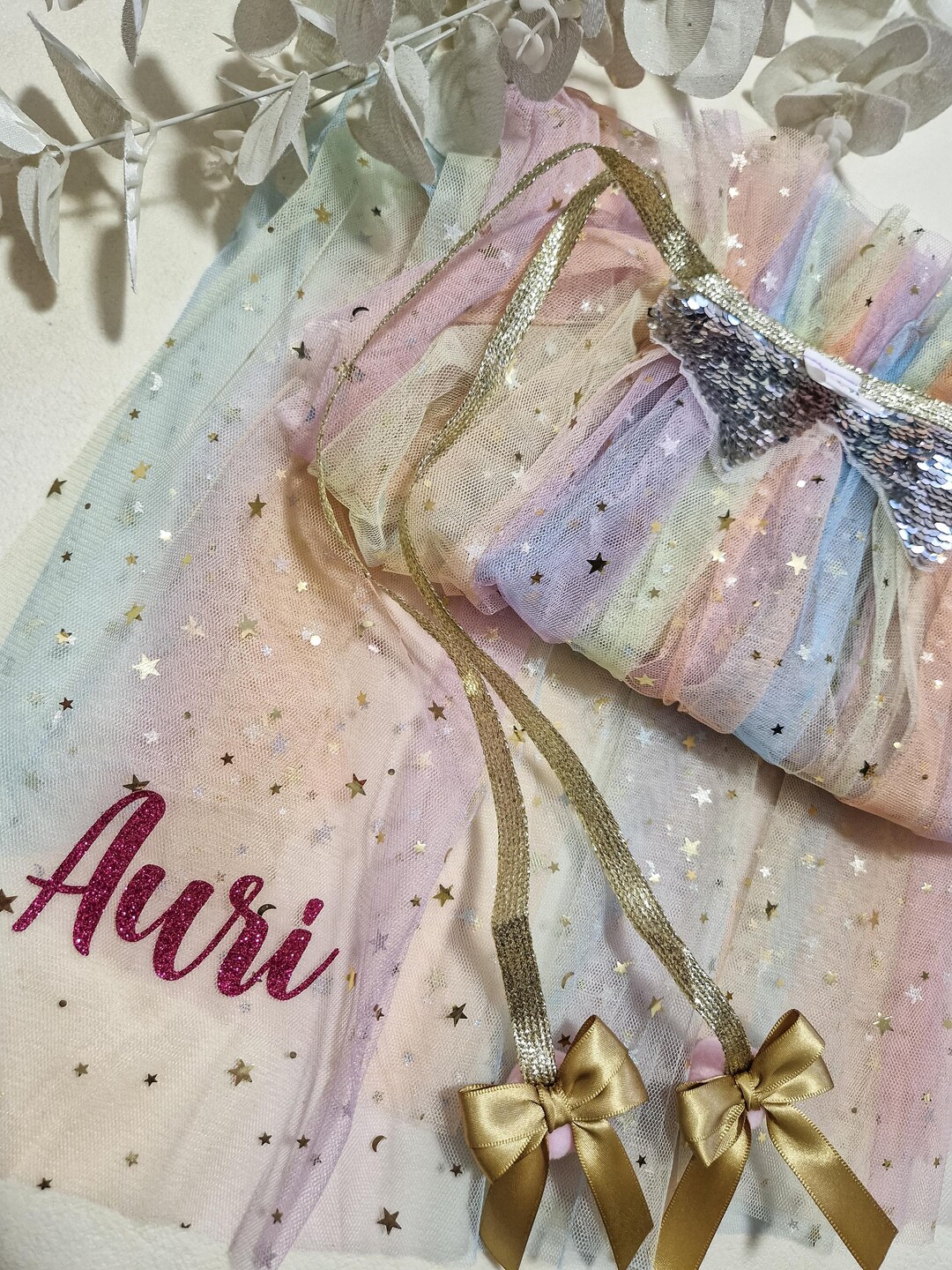 Rainbow Star Dress up Cape, Pink Party Cape, Custom Name Cape, Princess ...