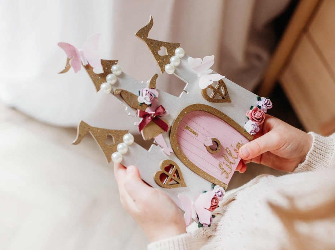 Princess Fairy Castle, Wooden Fairy Door, Fairy Castle Wooden Door ...