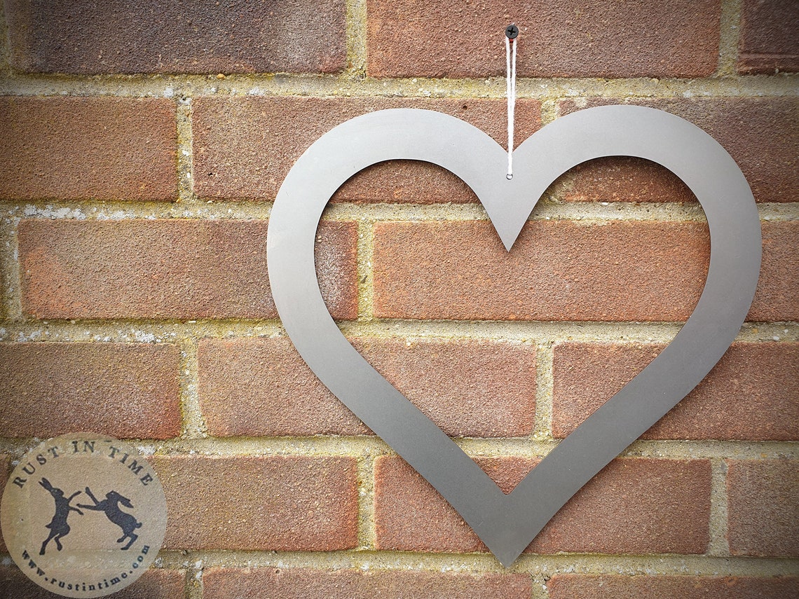 Hanging metal heart rusty metal heart love heart wedding | Etsy Hanging metal heart rusty metal heart love heart wedding | Etsy