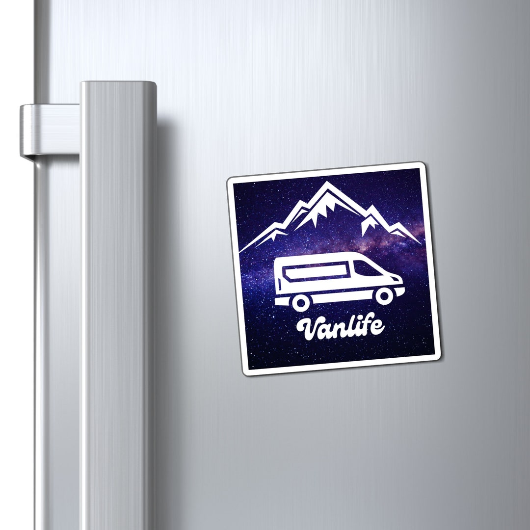 Vanlife White Van Magnet - Etsy