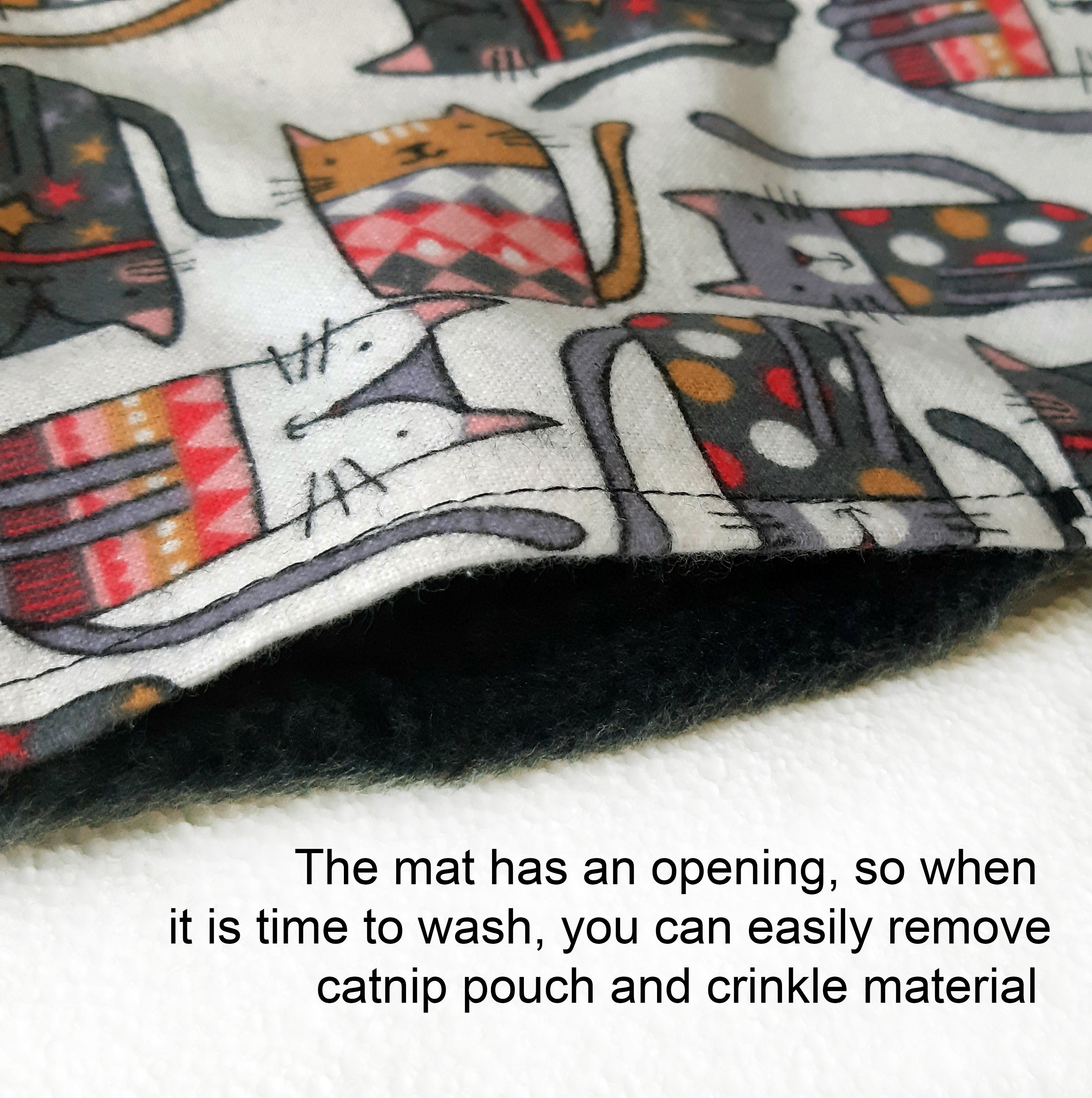 Catnip Crinkle Mat Activity Toy for Cats Gift for Cat - Etsy