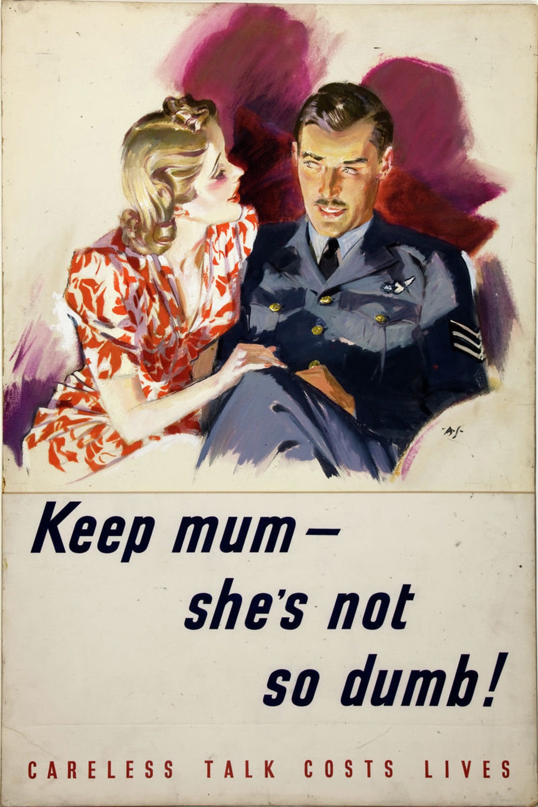 Keep Mum She's Not so Dumb WW2 Poster - Etsy