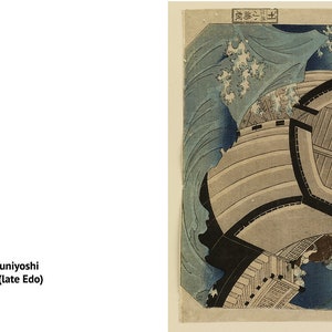 The Sea Monk umi Bozu by Utagawa Kuniyoshi, Ca. 1845-1846 Postcard - Etsy