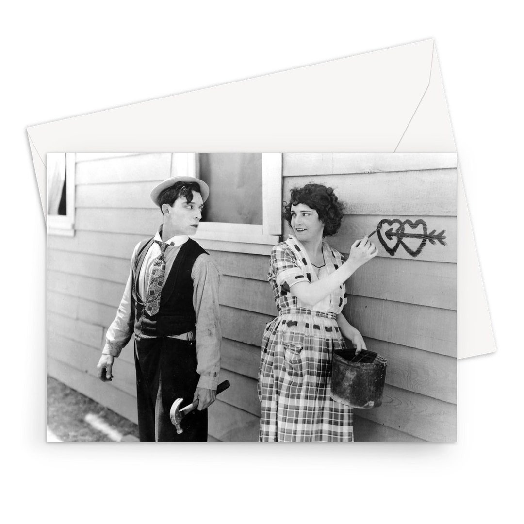 Still Photograph From Buster Keaton's 'one Week', 1920 Greeting Card - Etsy