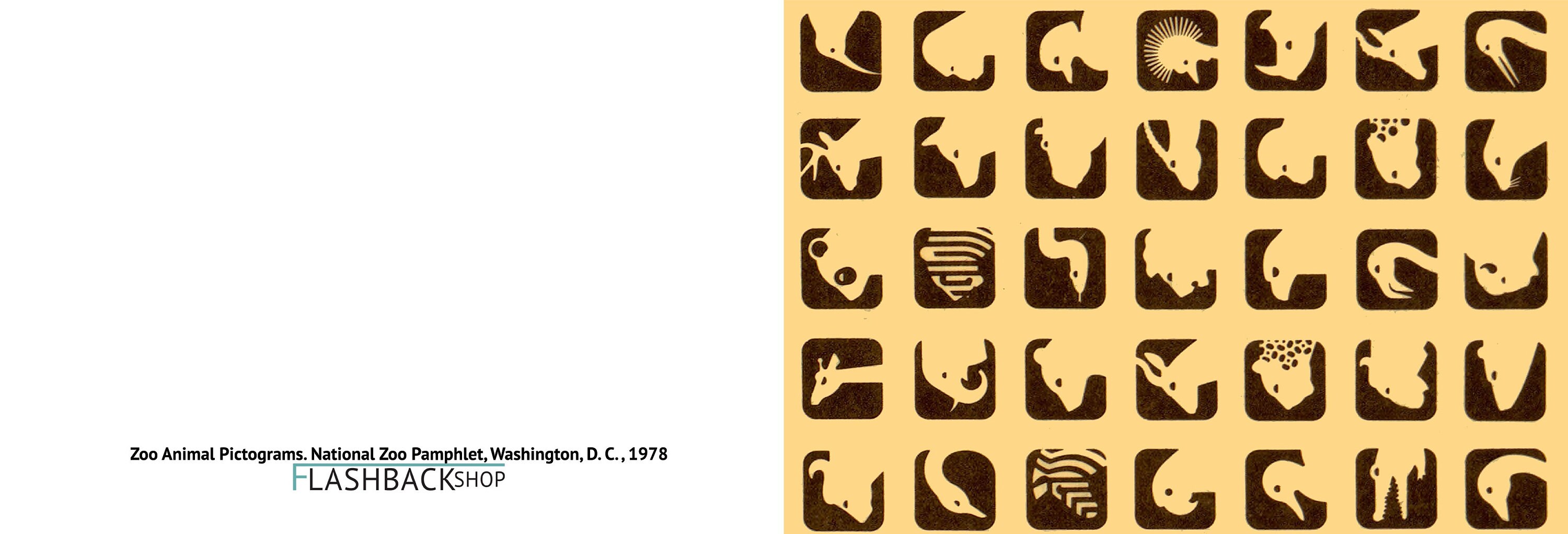Zoo Animal Pictograms National Zoo Pamphlet Washington D. - Etsy