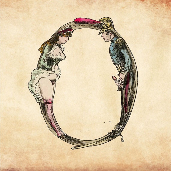 Letter O Print From Joseph Apouxs Erotic Alphabet 1880 Etsy Uk
