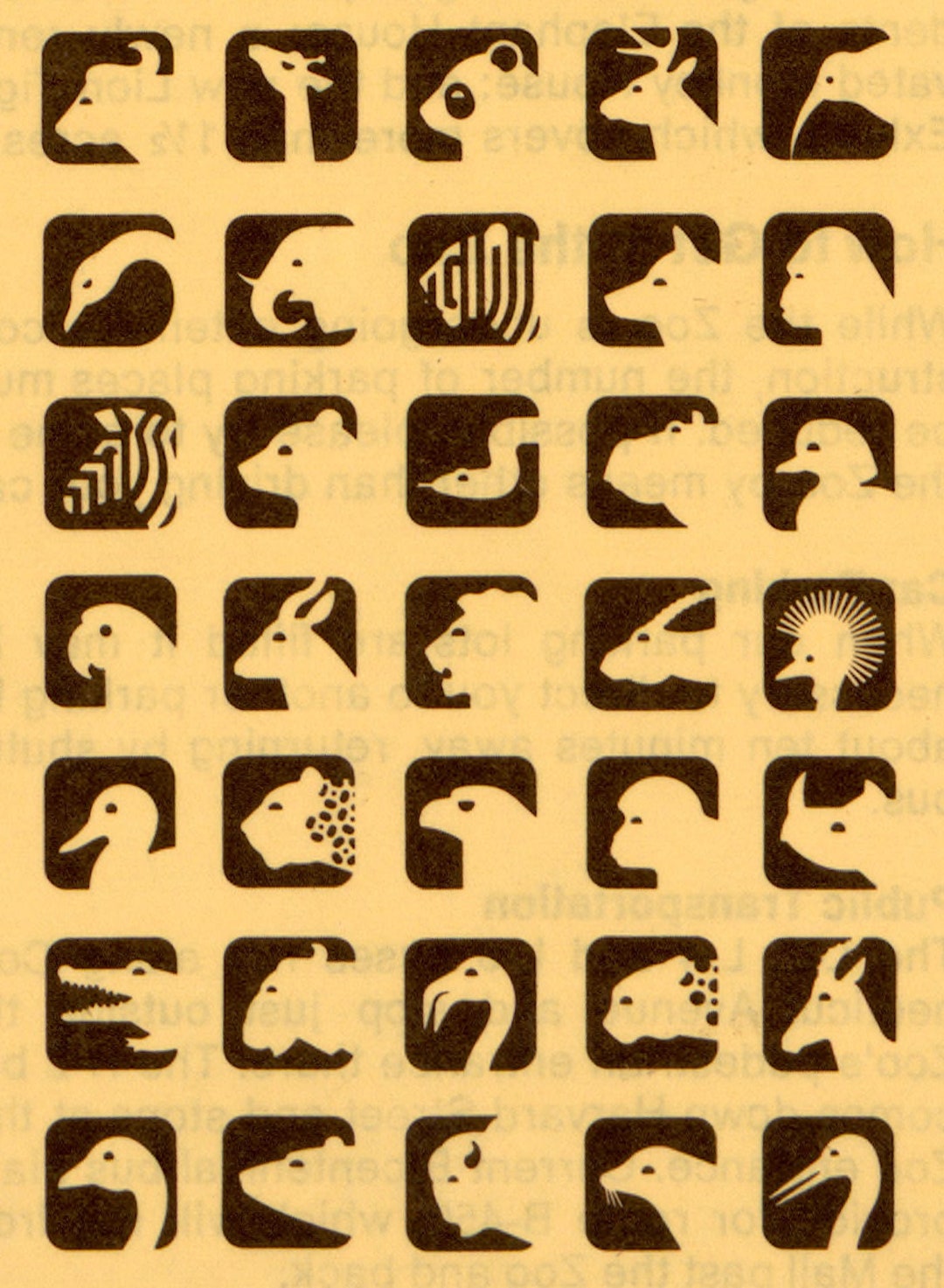 Pictogramas de animales del zoológico folleto del zoológico - Etsy España