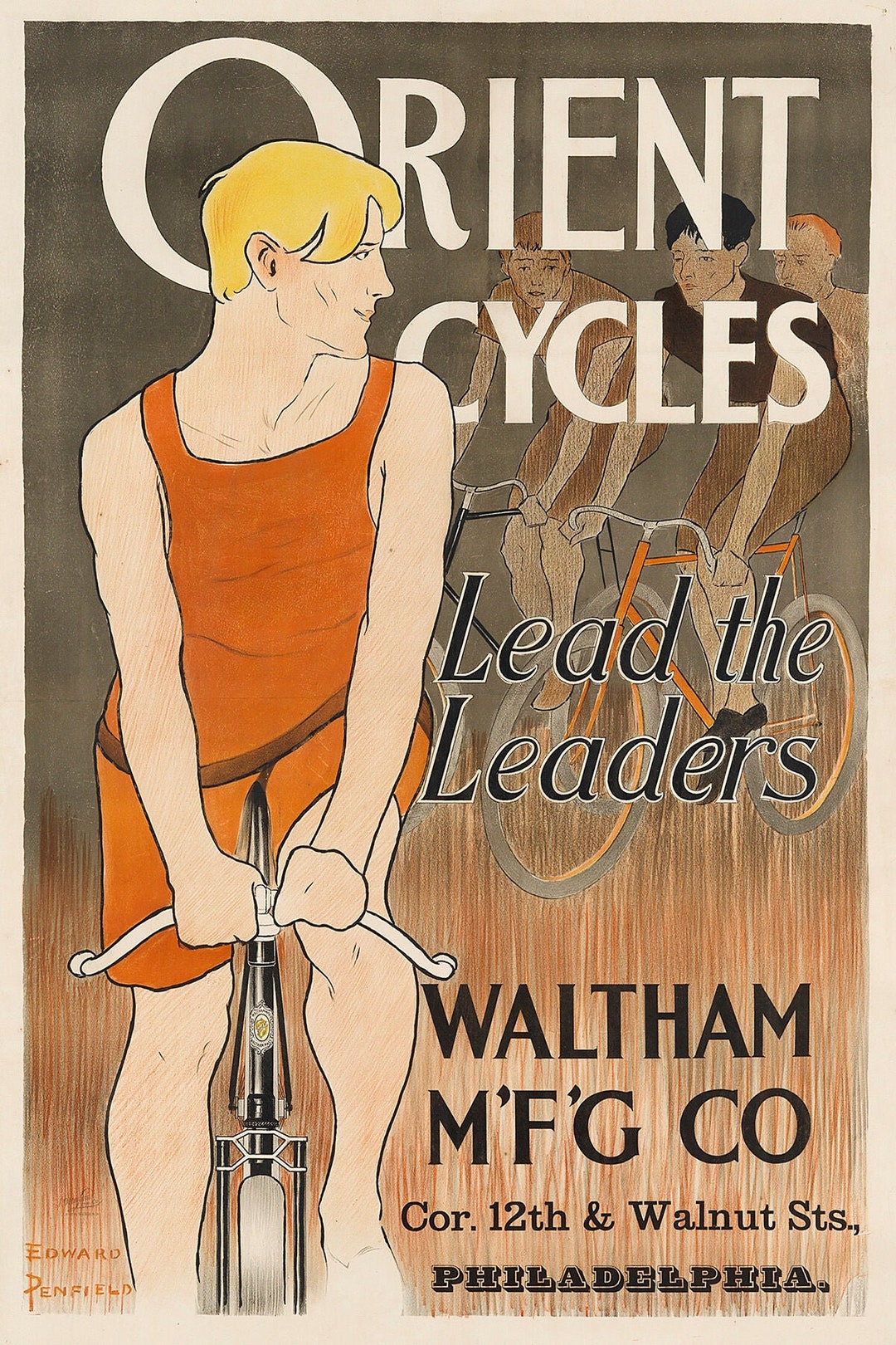 Orient Cycles by Edward Penfield 1895 - Etsy