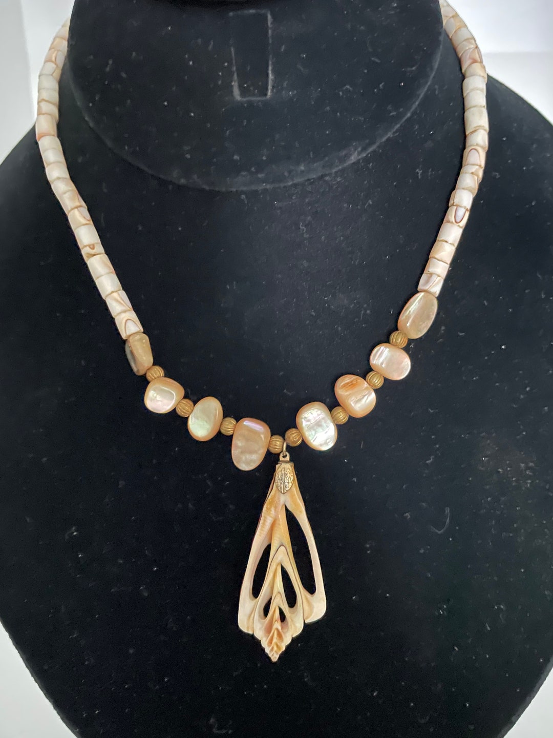 Vintage Santo Domingo Pueblo Shell Necklace - Etsy