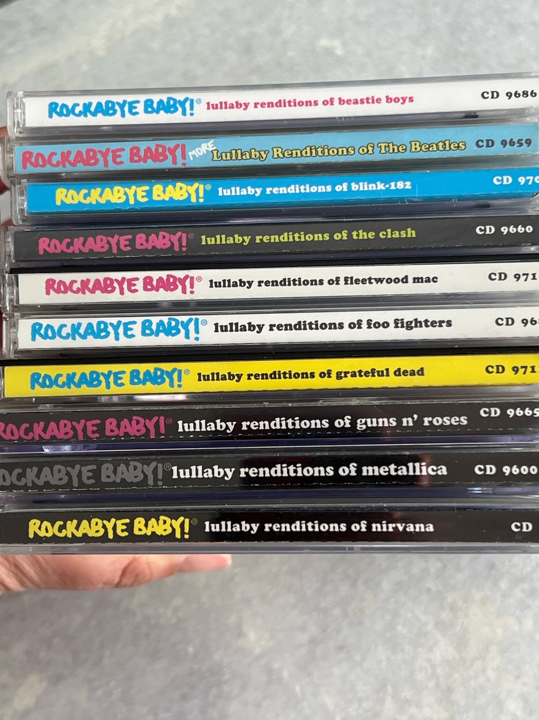 Lot of 10 Rockabye Baby Cds Beatles, Nirvana, Metallica, Blink 182 ...
