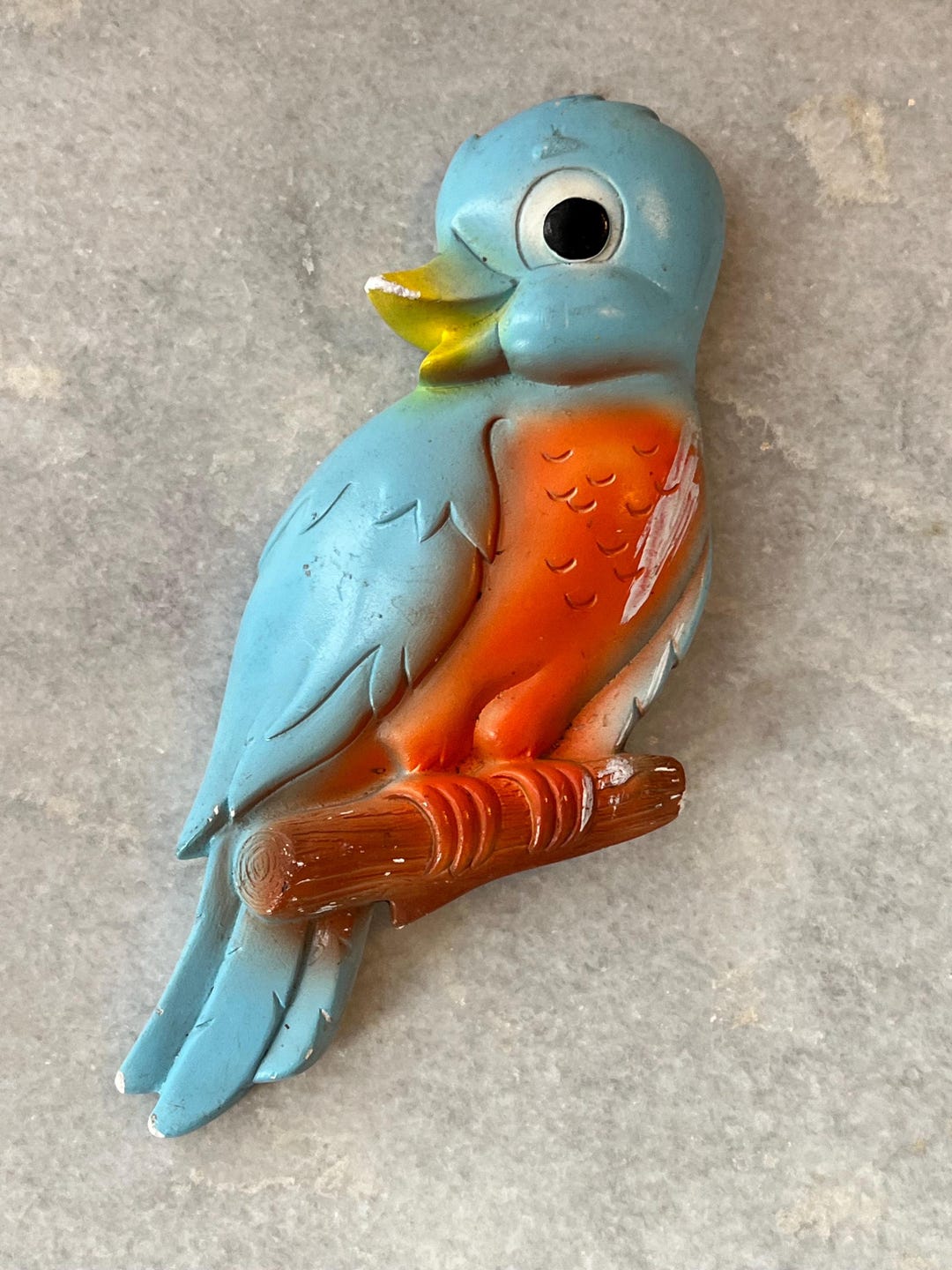 Vintage Chalkware Bluebird Wall Hanging - Etsy
