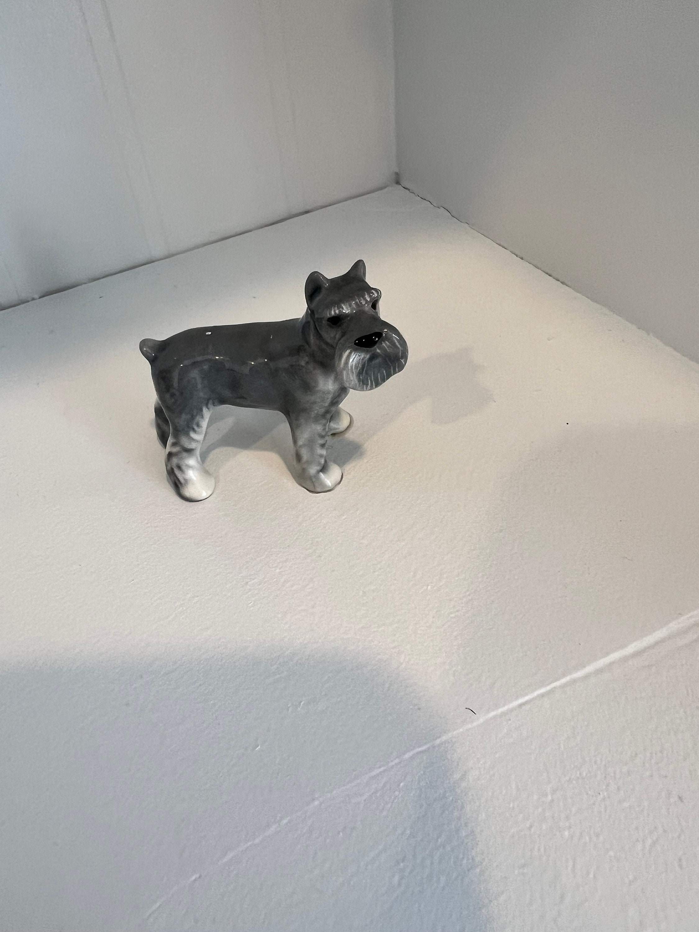 Vintage Ceramic Schnauzer Dog With White Beard - Etsy