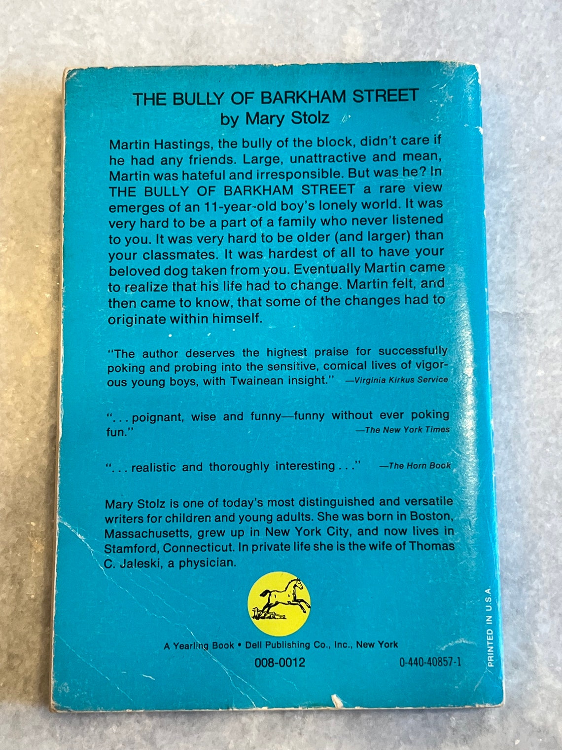 The Bully of Barkham Street Mary Stolz Paperback - Etsy