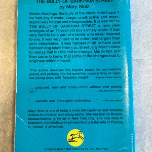 The Bully of Barkham Street Mary Stolz Paperback - Etsy