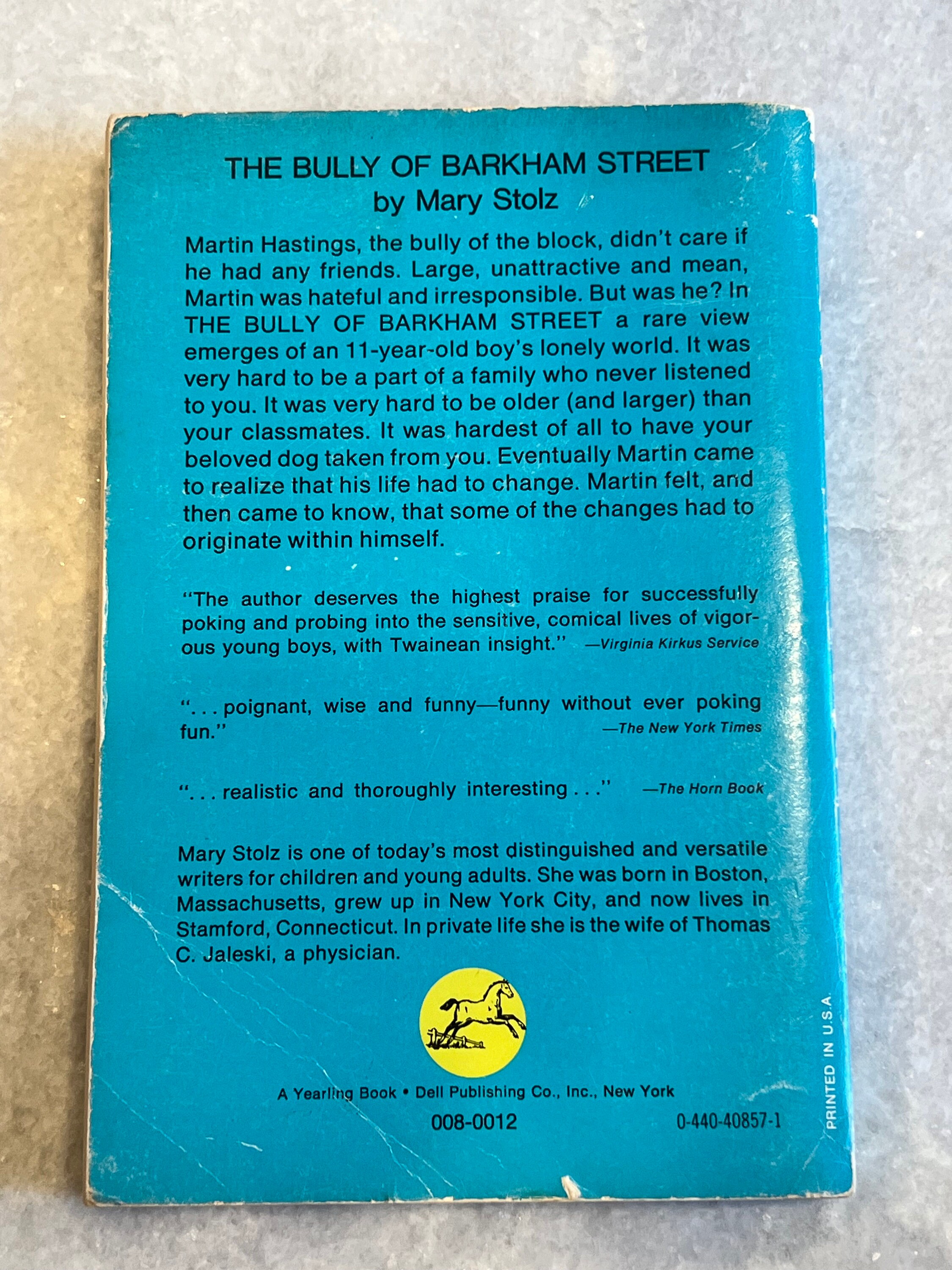 The Bully of Barkham Street Mary Stolz Paperback - Etsy