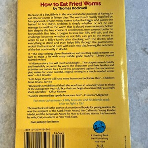 How to Eat Fried Worms Thomas Rockwell Paperback - Etsy