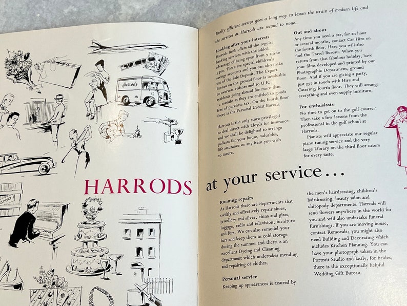 Harrods 1950s Store Booklet and Guide - Etsy