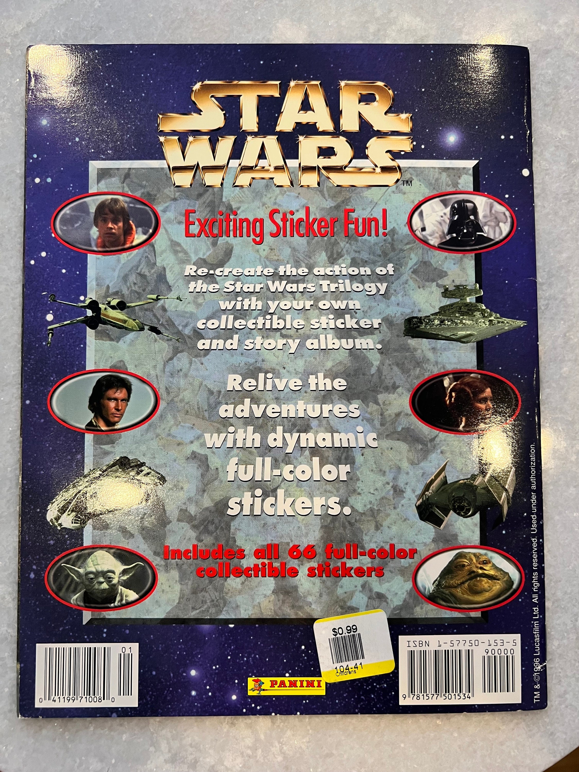 Star Wars Collectible Sticker and Story Album From 1996 - Etsy