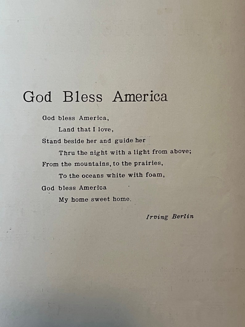 God Bless America Sheet Music Irving Berlin, 1939 Printing - Etsy