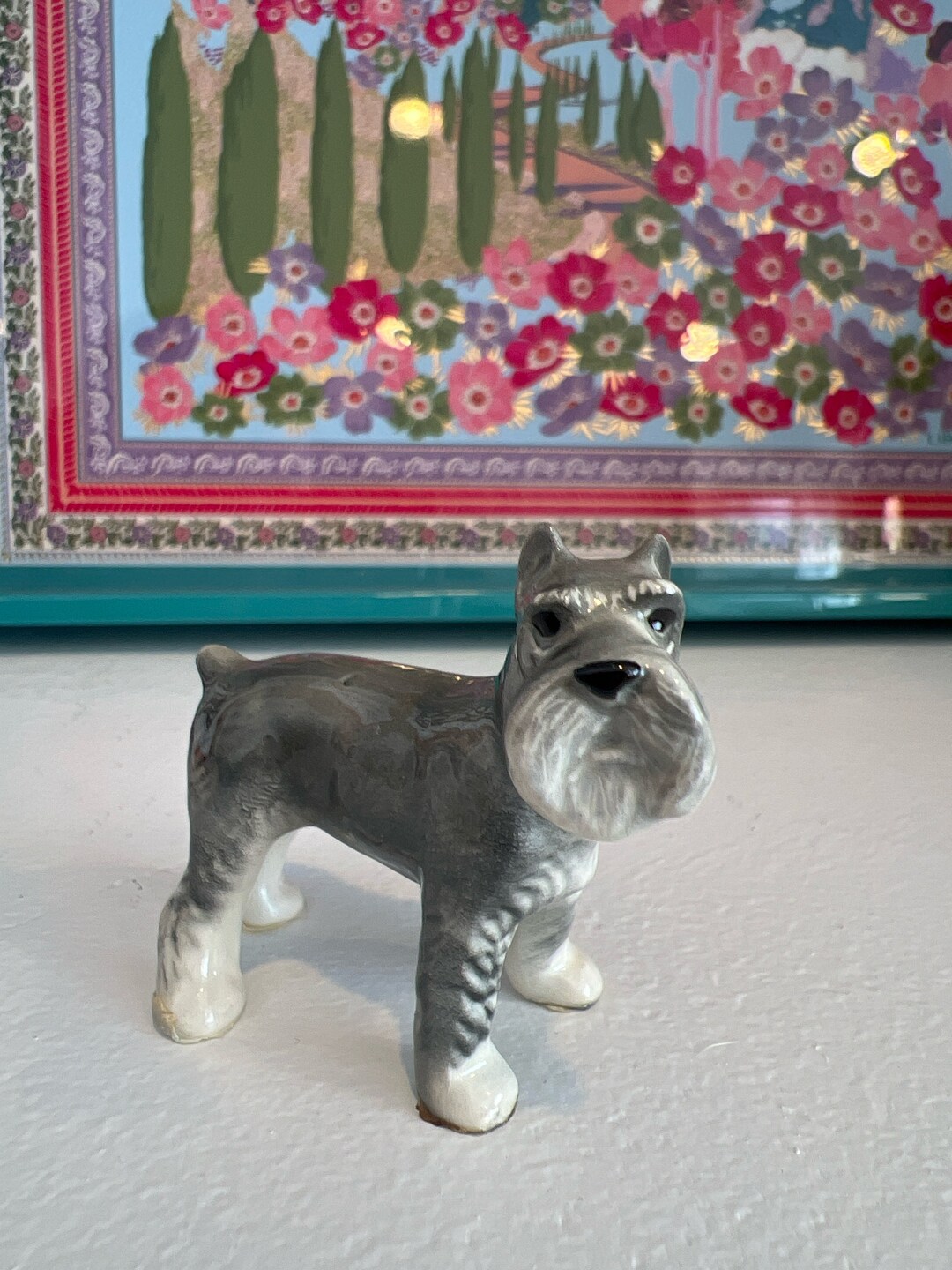Vintage Ceramic Schnauzer Dog With White Beard - Etsy