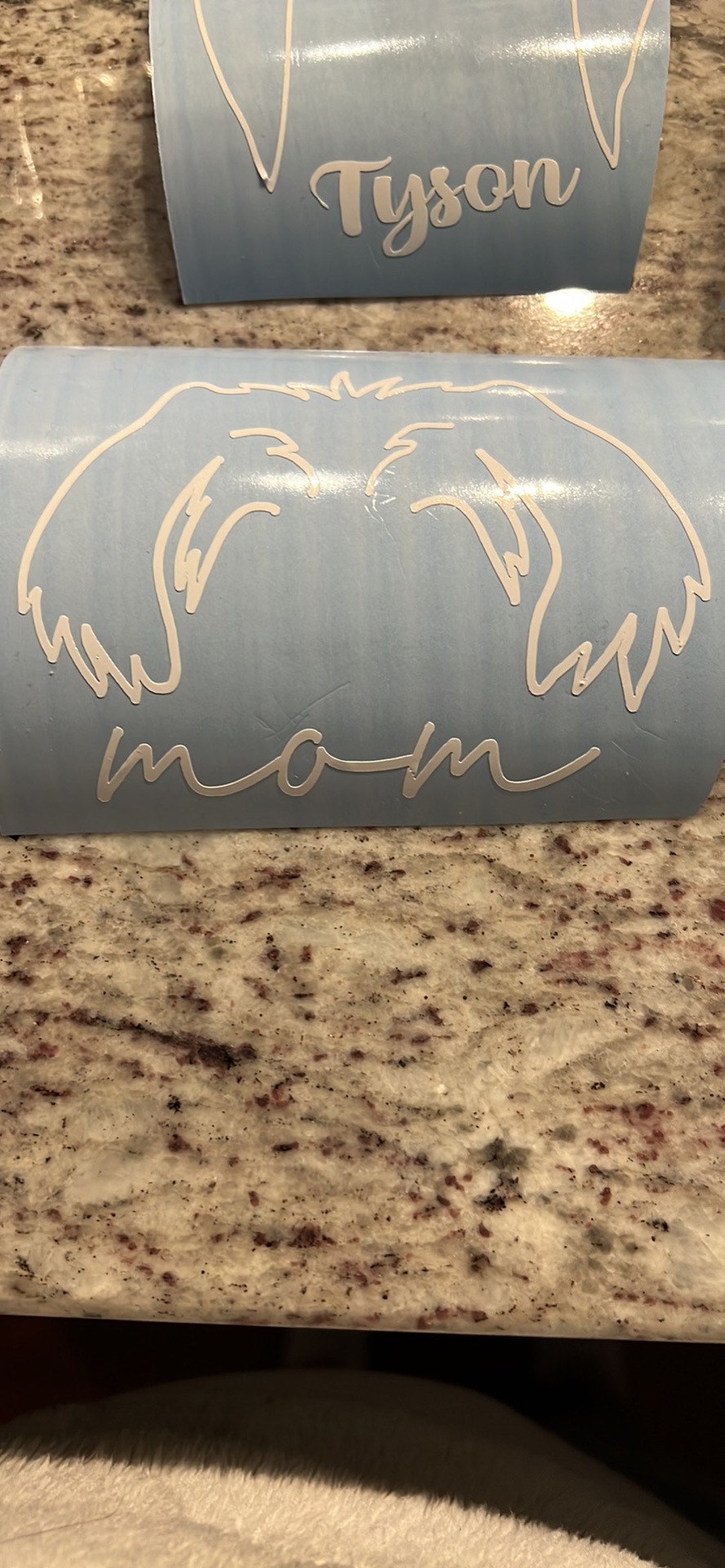 Dog Ear Decal, Dog Outline Decal, Personalized Dog Ears, Personalized ...