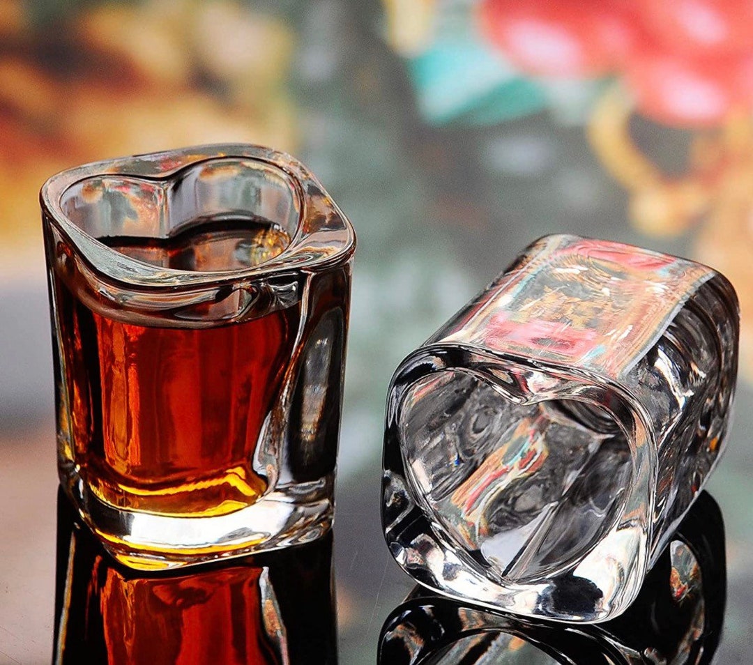 Heart Shaped Shot Glass for Valentine’s Day, Valentine’s Day Shot Glass ...