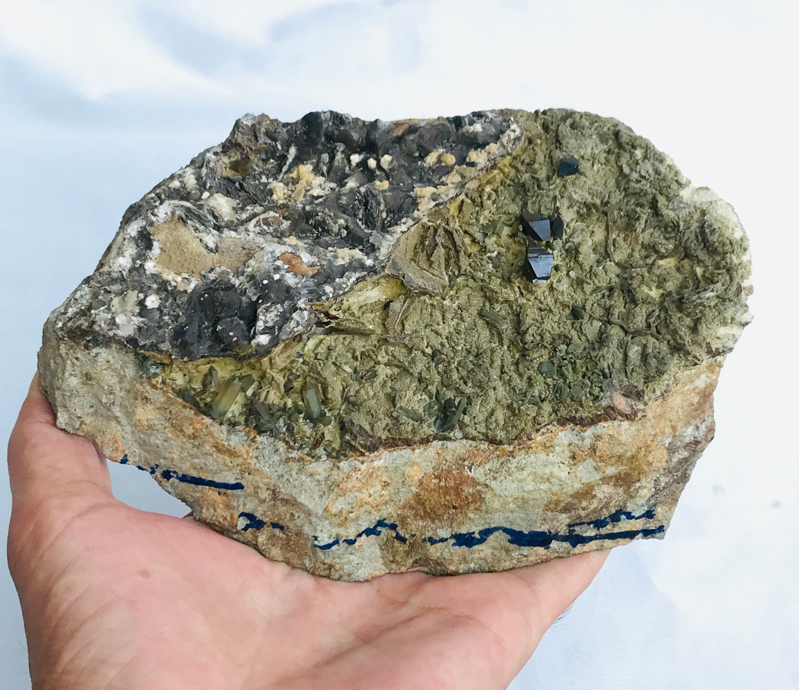 Rare Anatase Crystal on Giant Matrix With Chlorine / Chlorite - Etsy