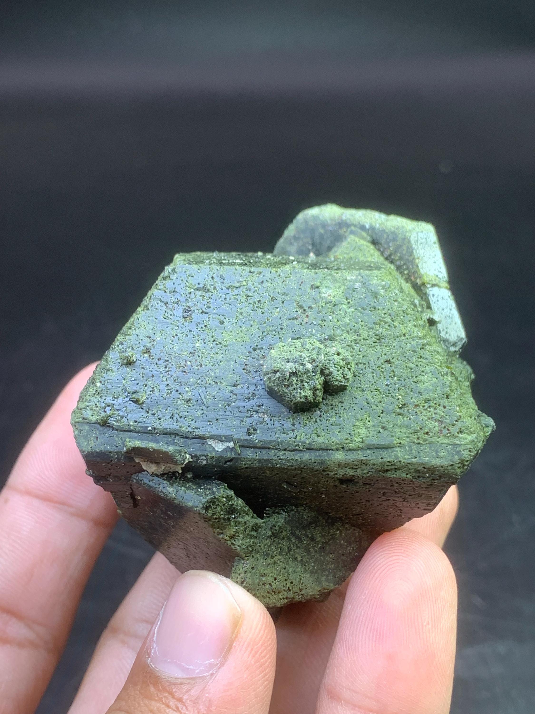 Rare Green Magnetic Epidote Octahedron All Over Terminated Crystal From ...