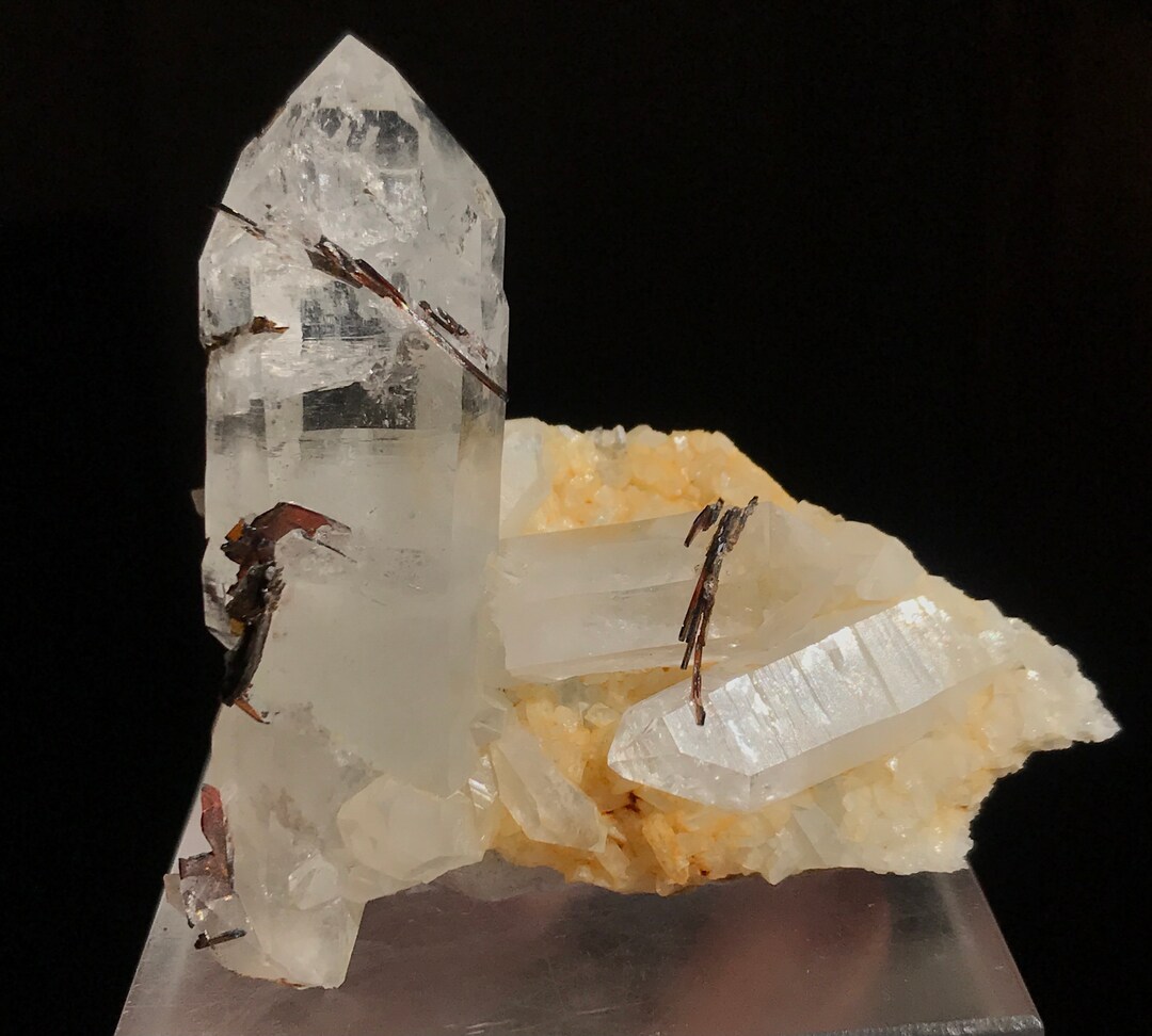 Natural Rare Brookite Crystal With Quartz Cluster Crystal , Healing ...