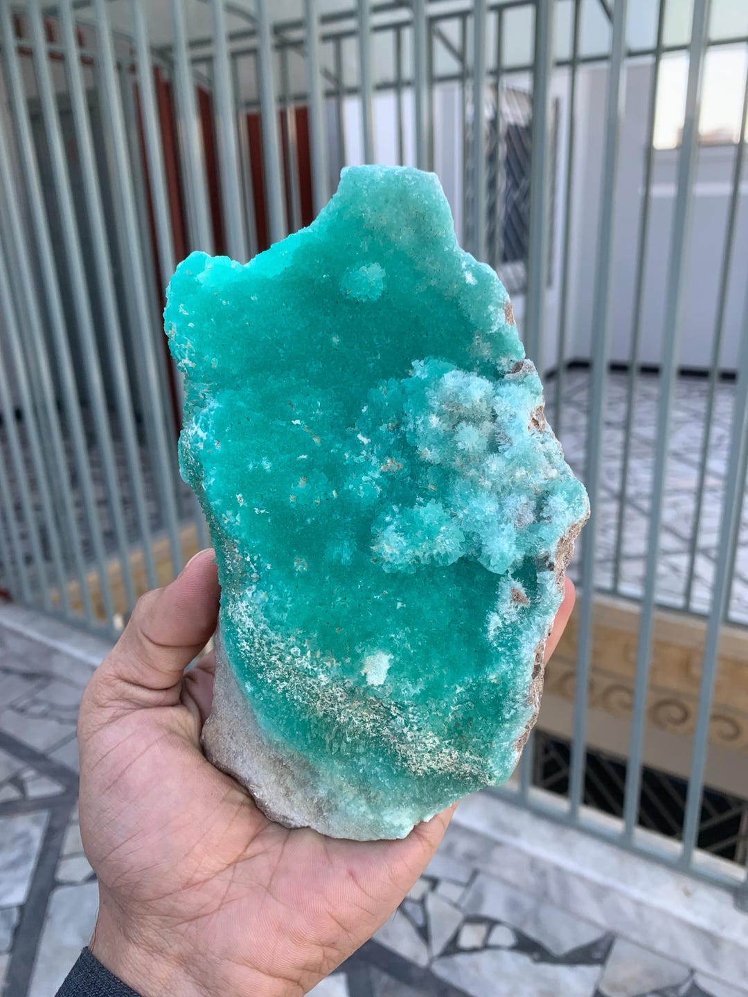 Blue Aragonite Botryoidal Crystals With Matrix Combine Specimen From ...