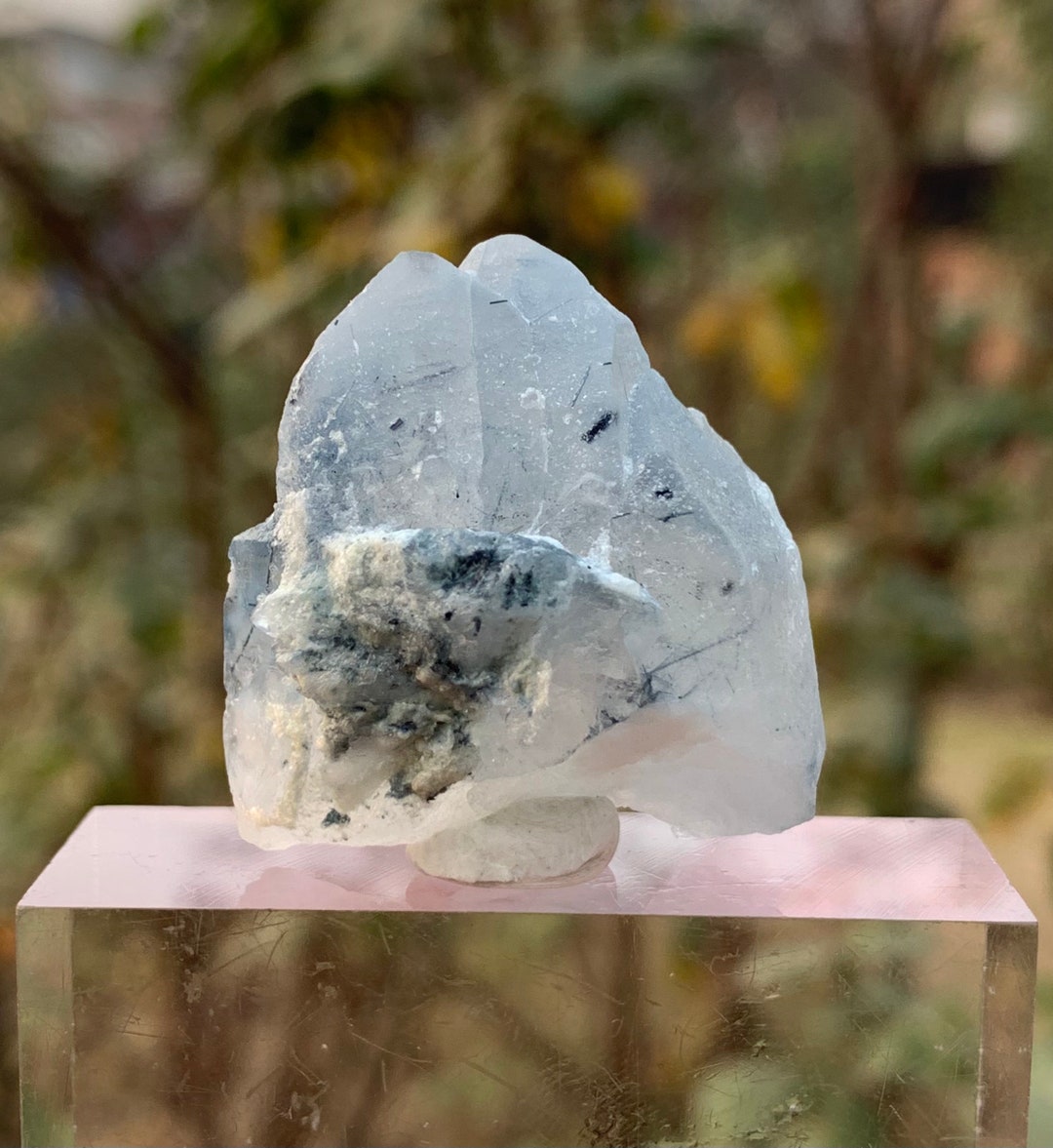 Rare Blue Quartz / Blue Indicolite Tourmaline Inclusions in Quartz From ...