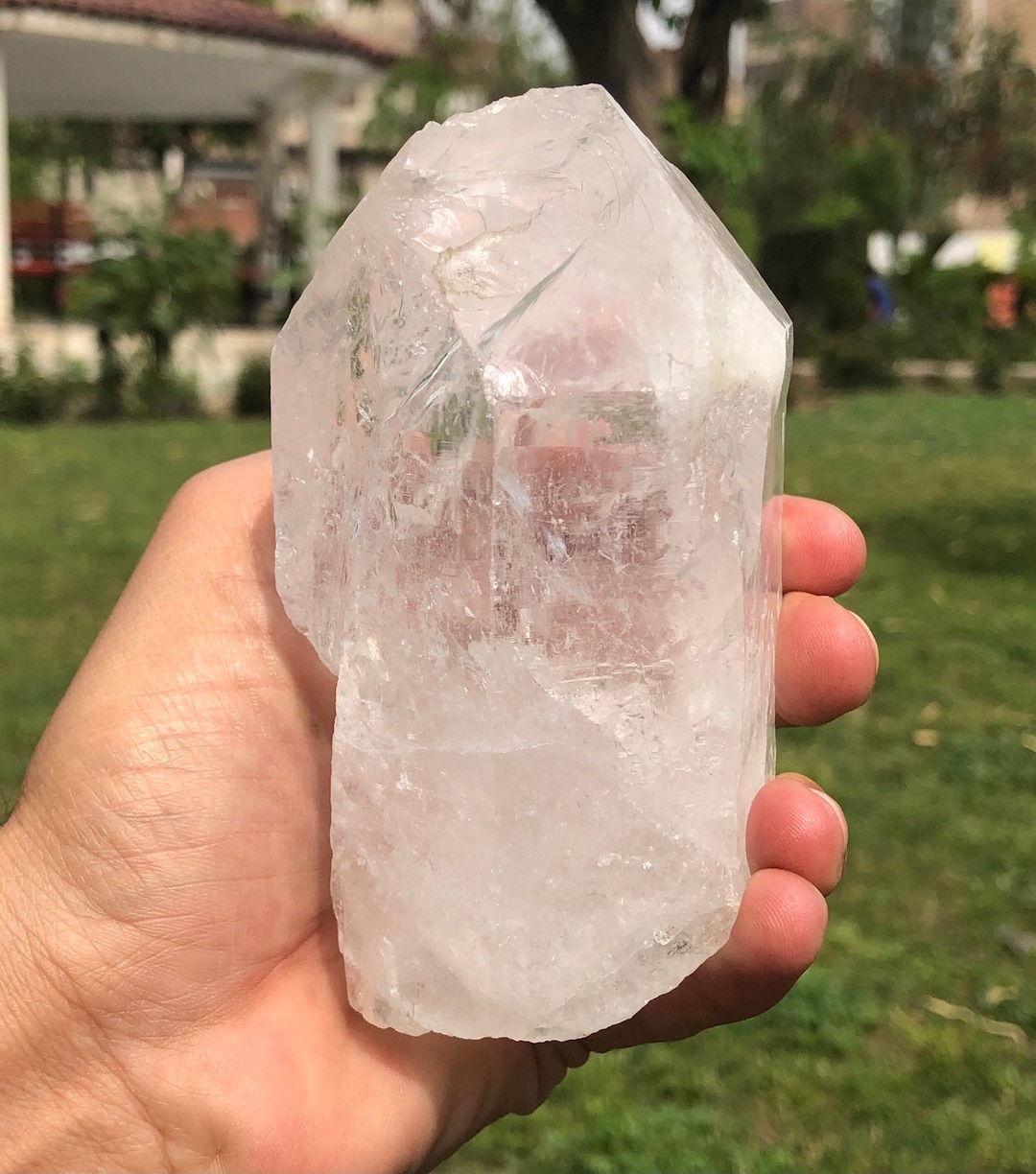 Large Clear Lustrous Quartz Cluster/ Light Smokey Quartz Crystal (P17 ...