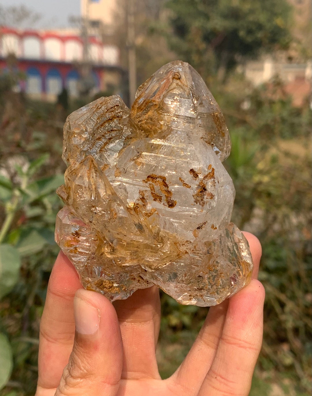 Window Quartz / Fenster Quartz Double Terminated Crystal With Clay ...
