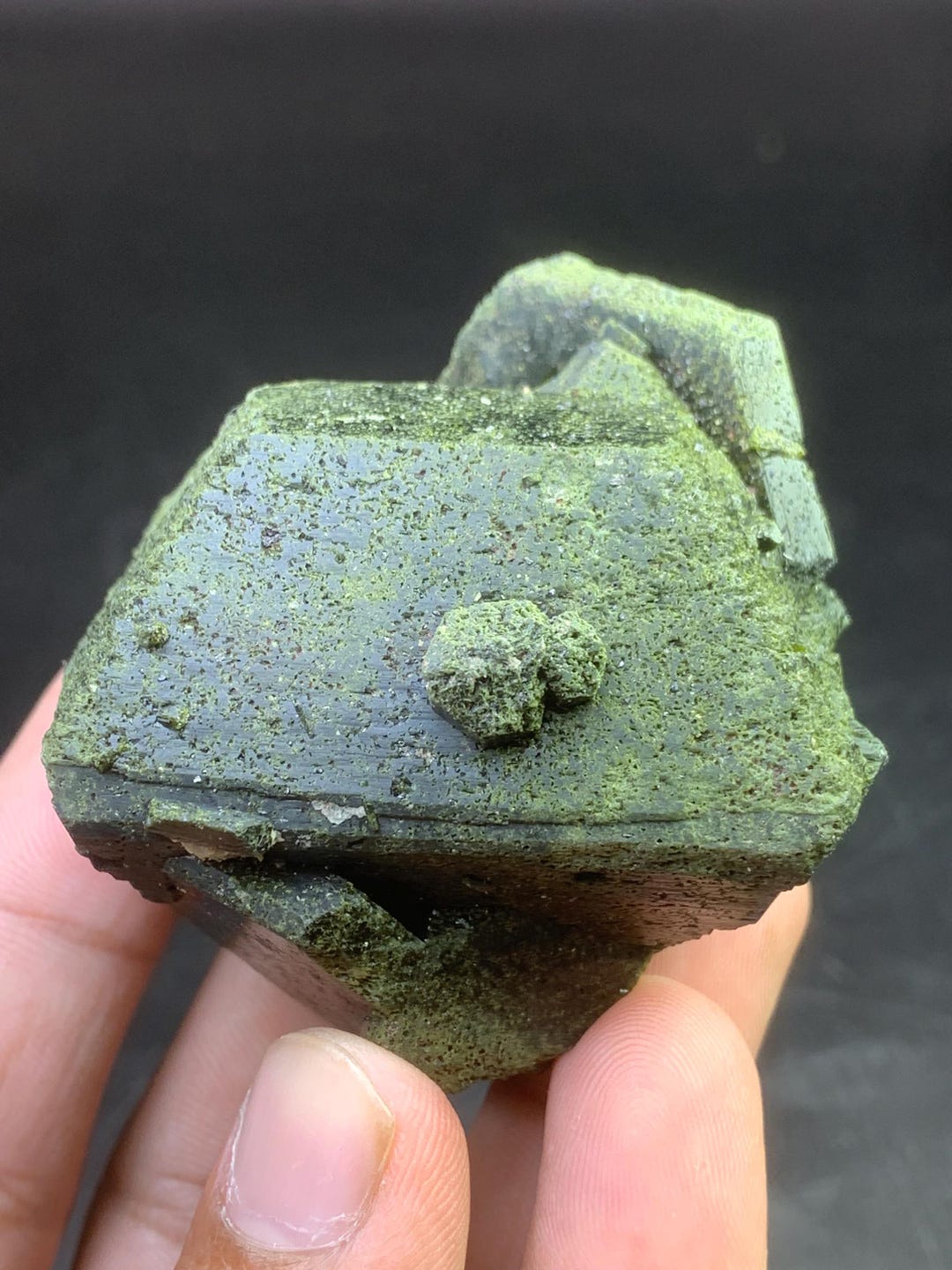 Rare Green Magnetic Epidote Octahedron All Over Terminated Crystal From ...